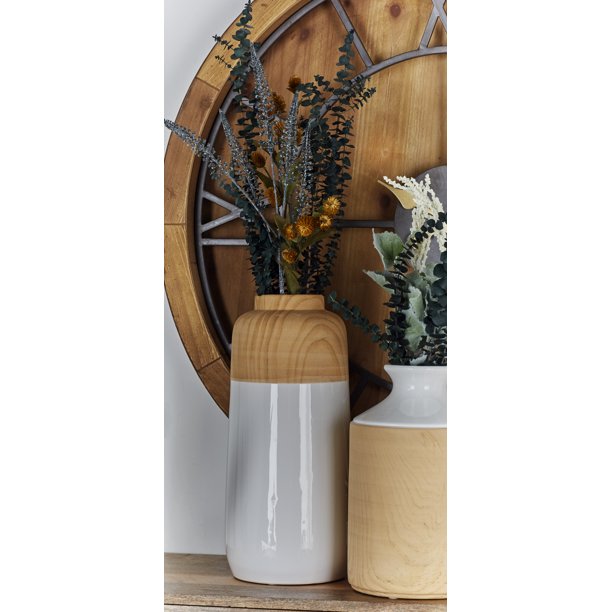 DecMode Contemporary 18 inch ceramic elongated slim vase - Walmart.com