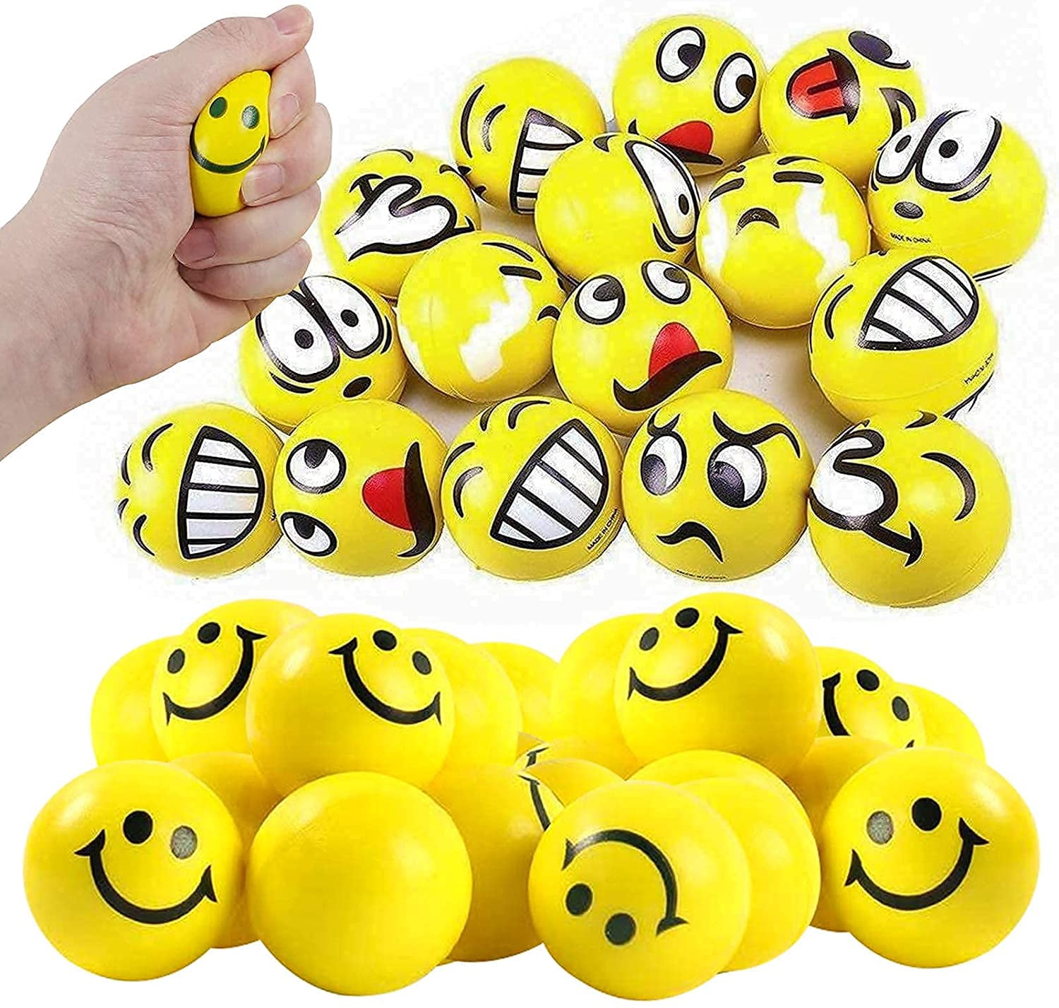 Bulk Stress Balls For Adults 24 Pack Stress Balls Bulk 25 Inch Smile