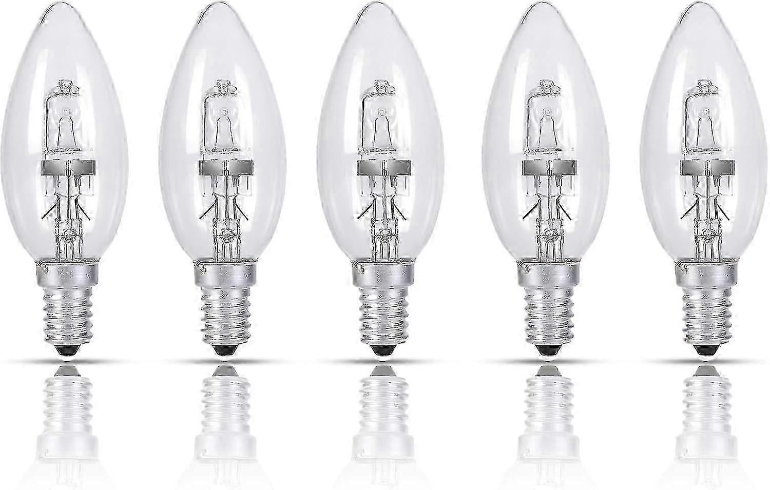 28W Halogen Candles Light Bulbs, 5 Pack SES E14 Halogen Candle Bulb ...