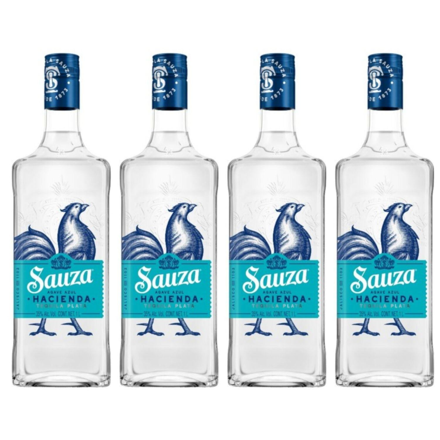 Pack de 4 Tequila Sauza Hacienda Plata 1 L Sauza Plata | Walmart en línea