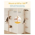 80 Inch Wall Mounted Cat Tree for Large Cats, Adjustable Cat Shelves ...