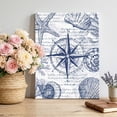 Vintage Nautical Canvas Wall Art for Living Room, Summer Navy Blue ...