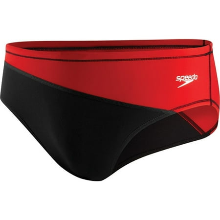 Speedo Sprint Splice Brief - Powerplus, Black/True Red, 24 | Walmart Canada