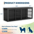 Heavy Duty Extra Large Wooden Dog House Furniture – 4 Doors, Divider ...