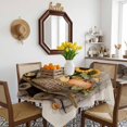 Autumn Leaves Sunflower Pumpkin Bird on Linen Table Cloth 54x54in ...