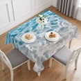 Blue Sea Water Ripple Table Cloth 52x70in, Waterproof Rectangle ...