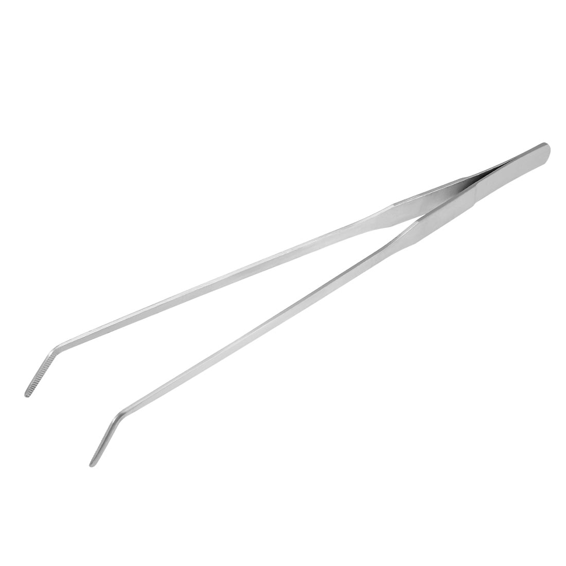 Uxcell 10.6" Stainless Steel Extra Long Aquarium Curved Tweezers Fish ...