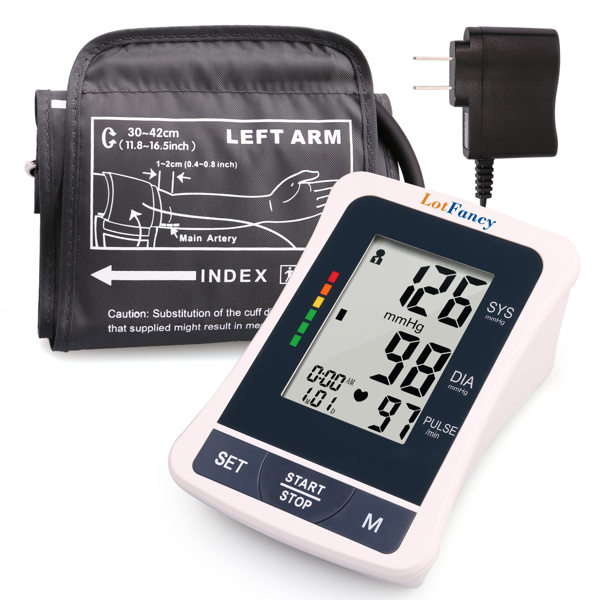 LotFancy Arm Blood Pressure Monitor BP Machine with Large Cuff ...
