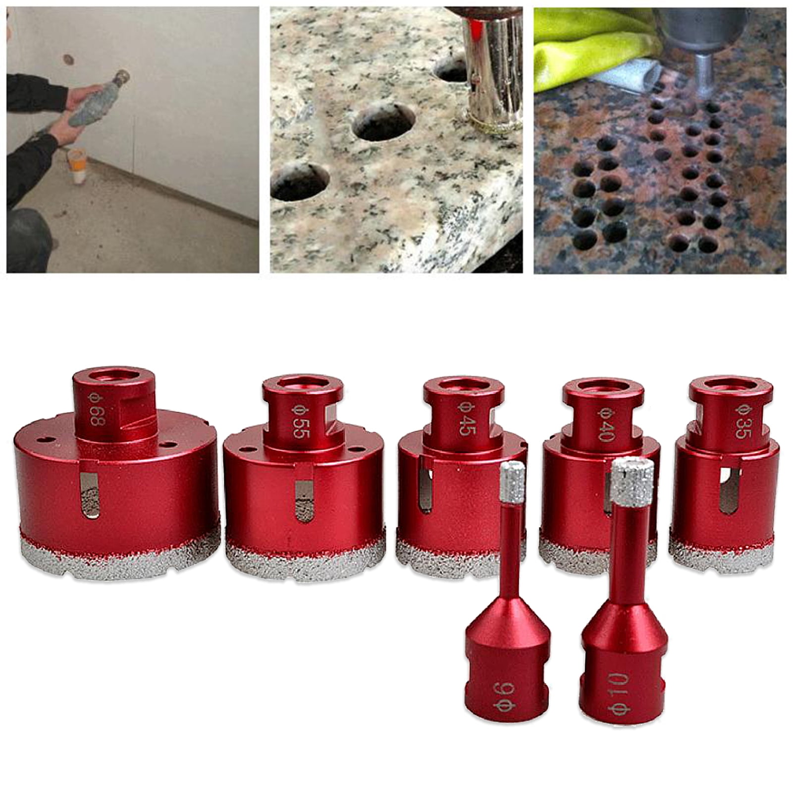 M14 6-28mm Concrete Granite Marble Hole Open Vacuum Brazed Diamond ...