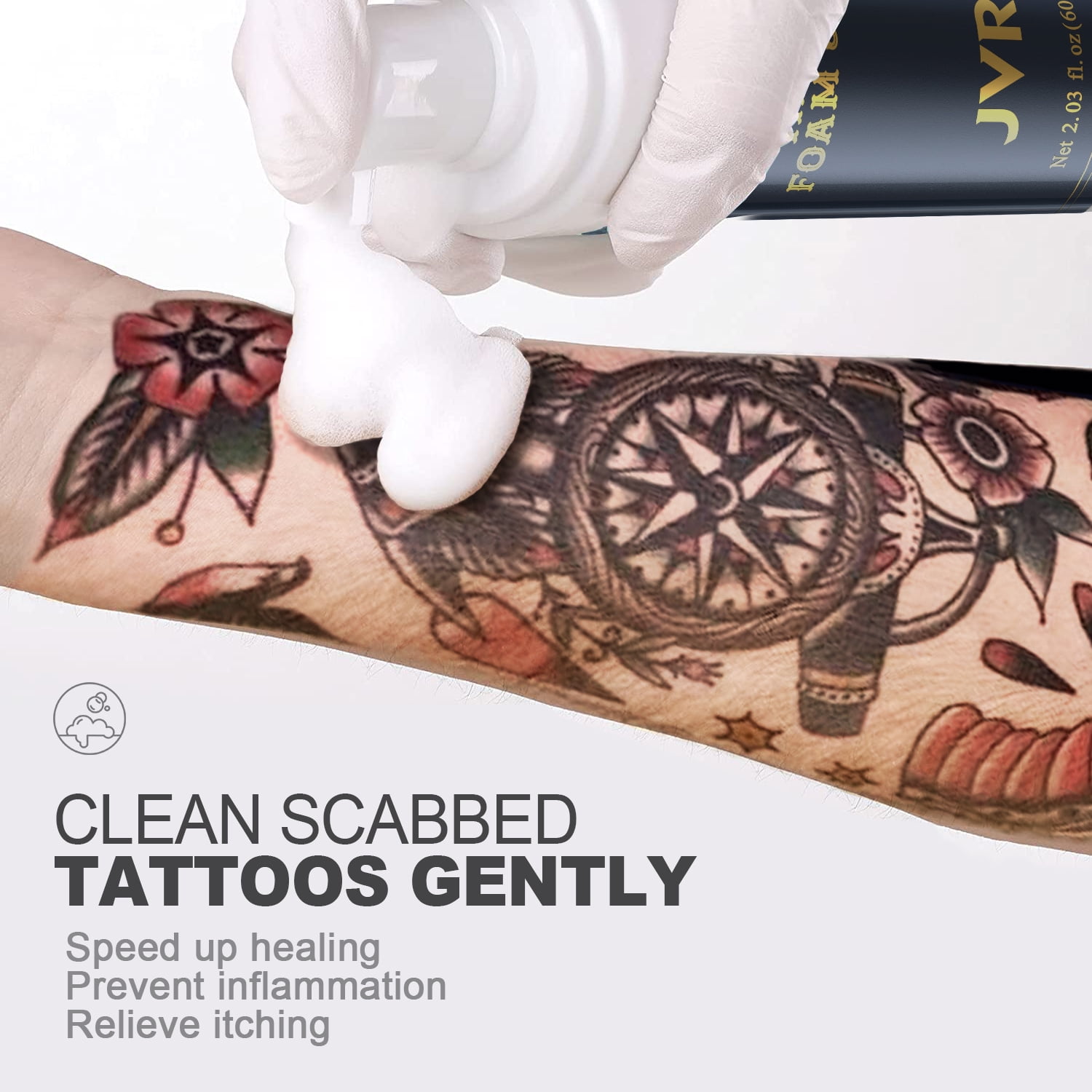 Buy Tattoo Aftercare, JVR Tattoo Balm for Tattoo Brightener & Color ...