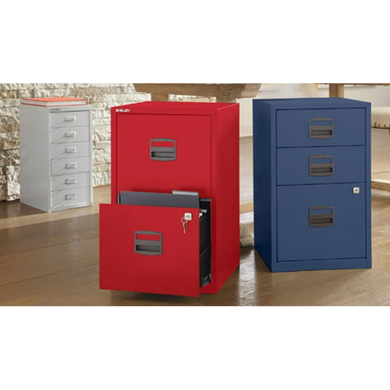 Bisley 3 Drawer Filing Cabinet Red | Cabinets Matttroy