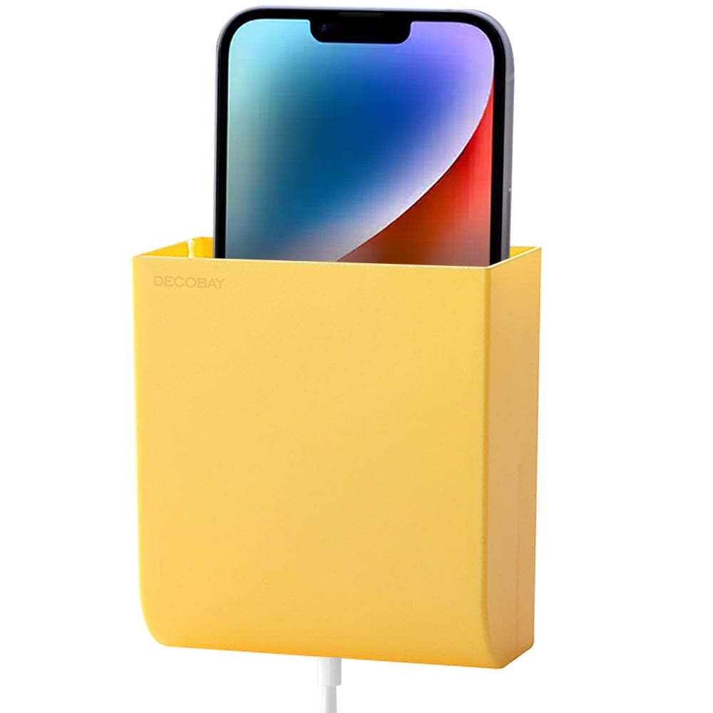 Decobay D4 Wall Mount Phone Holder, Phone Stand with Adhesive and Data Cable Receiving Hole ...