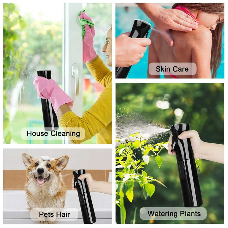 Spraying Water Bottle With Dog