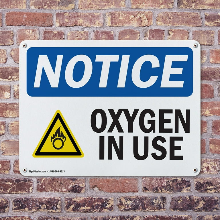 Osha Oxygen Signs