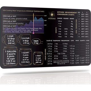 Magnetic Kitchen Measurement and Conversion Chart Refrigerator Magnet ...