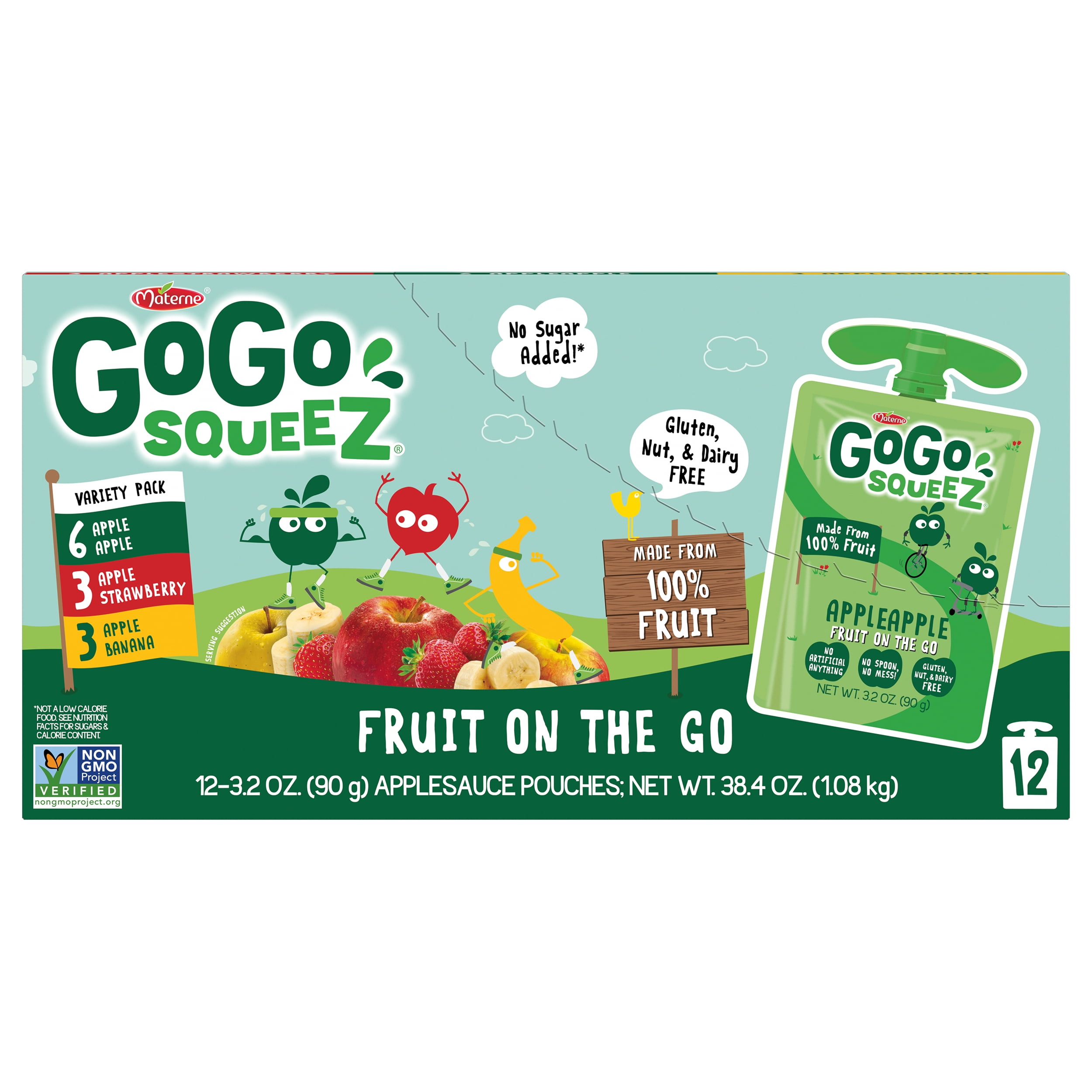 GoGo Squeez Apple, Banana, and Strawberry Pouch - 12 Pack in Nepal at ...
