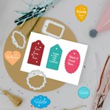 Label Metal Cutting Dies Lace Tag Cutting Dies Bookmark Metal Die Cuts ...