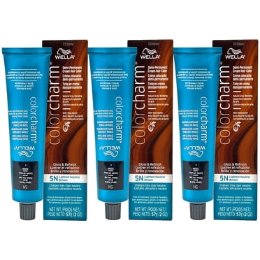 Wella Color Charm Semi Toner, 1N Black Demi-Permanent Haircolor, Pack ...