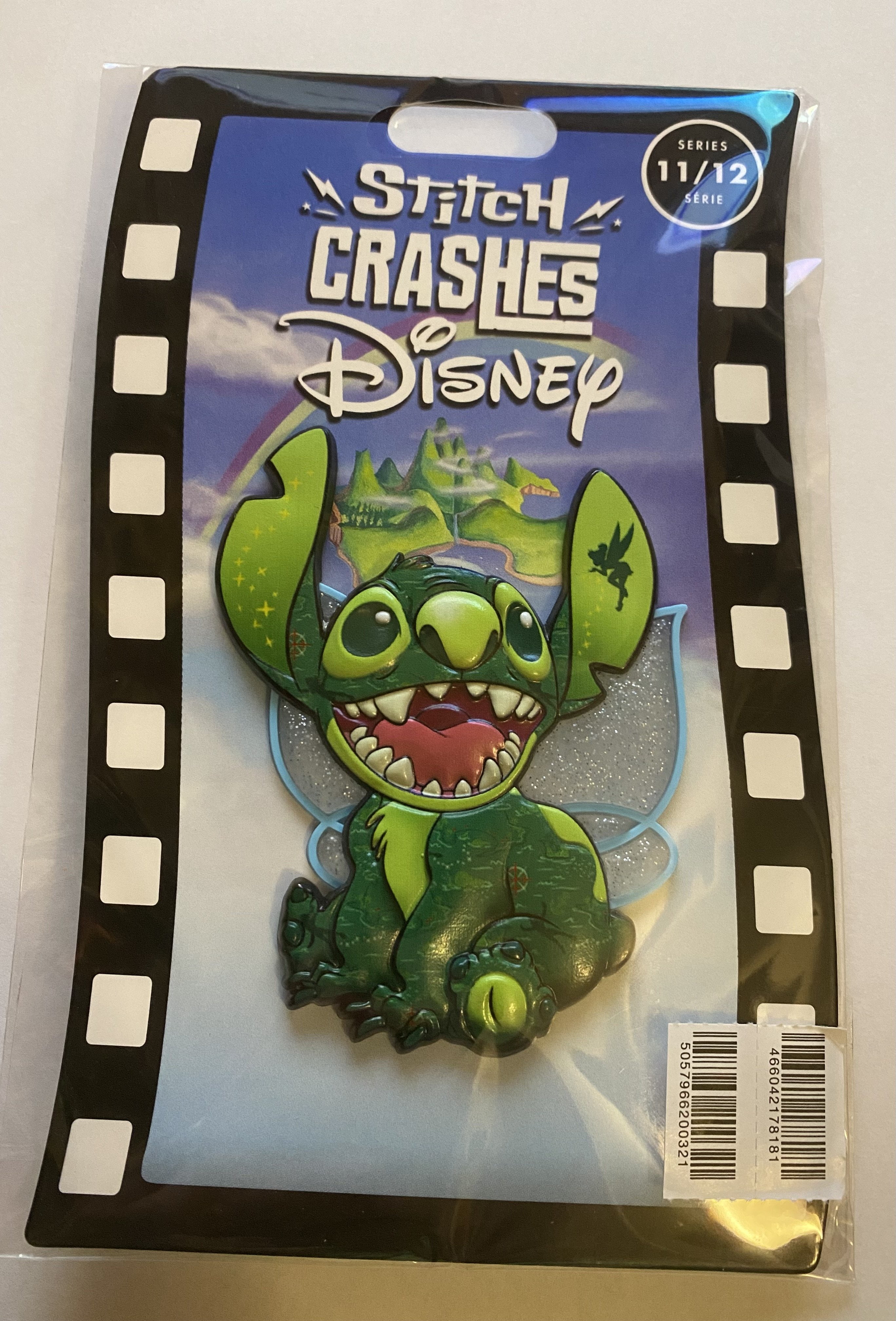 Disney Stitch Crashes Peter Pan Tinker Bell Pin Limited New with Card ...
