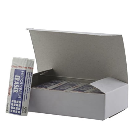 Pentel Hi-Polymer Block Eraser, Large, White, Pack of 10 ZEH-10 Erasers ...