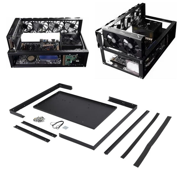Computer Open Case, Support 6 To 8 GPU Graphics Card Steel Plate PC ...