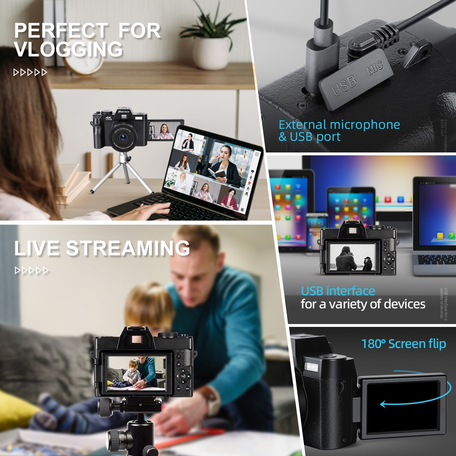 NBD Digital Camera 4K 48MP Compact Camera, 3.0 Inch Australia | Ubuy