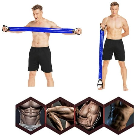 3 Tube Chest Expander Resistance Exercise Bands Pull Handles Elastic ...