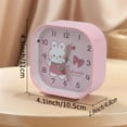 Unique Bargains Square Alarm Clock with Animal Patterns Light pink 4.1 ...