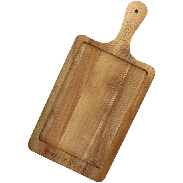 Acacia Wood Paddle Serving Board 15 x 7.1 In Small Kitchen Wooden ...