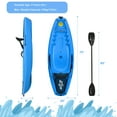 Goplus 6ft Youth Kids Kayak w/Paddle Storage Hatche 4-Level Footrest ...