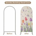 6FT Arch Backdrop Covers, Tulips Floral Spring Wedding Arch Cover ...