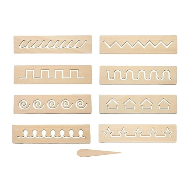 Wood Tracing Board Practicing Board Montessori for Preschool Kids ...
