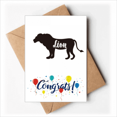 Lion Black And White Animal Wedding Cards Congratulations Greeting ...