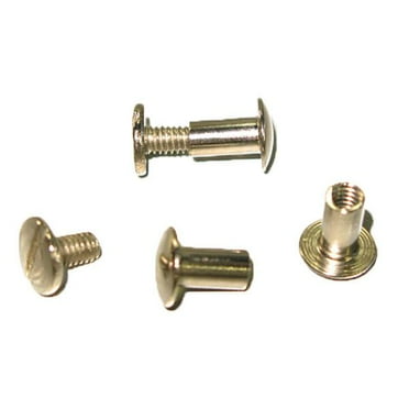 Uxcell M5x10mm Brass Plated Binding Chicago Screw Post for Leather ...