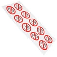 10pcs Round Instrument No Touch Sign Do Not Touch Sticker Self Adhesive ...
