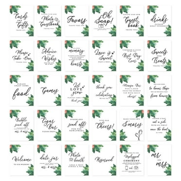 Koyal Wholesale Brush Script Wedding Signs Bundle Set for Ceremony ...