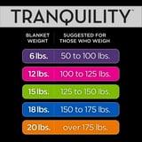 Tranquility Brand Temperature Balancing Weighted Blanket with Washable ...