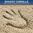 Lanola Luxury Chenille Bathroom Rug , White Shaggy Non-Slip Absorbent ...