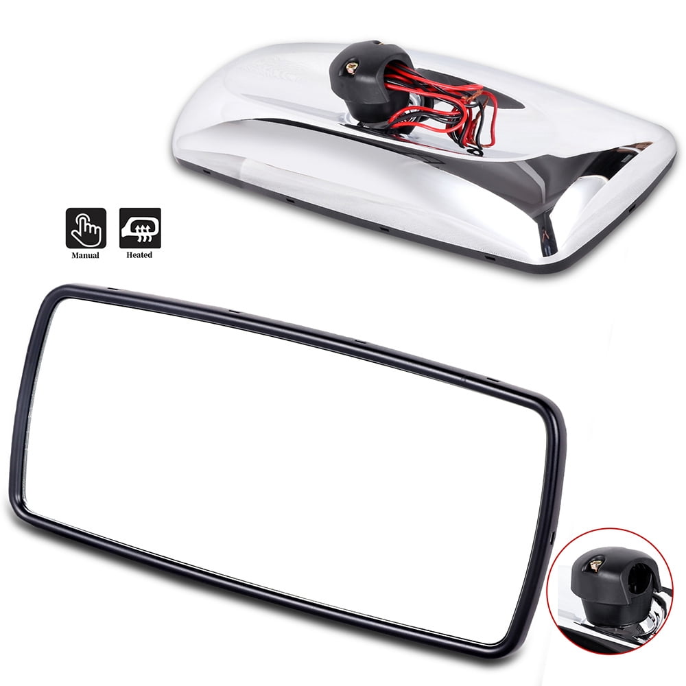 SCITOO Truck Hood Mirrors Tow Mirrors Chrome Door Mounted Mirror fit ...