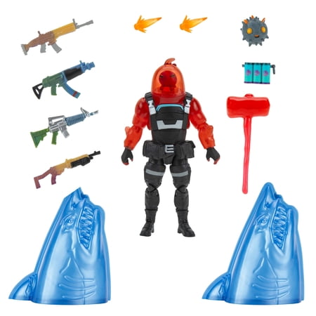 Fortnite Solo Mode Figure & Upgrade Shark Collectible Accessory Set ...