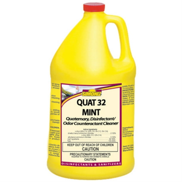 Simoniz Quat 32 Mint Disinfectant Germicidal - Gal. , 4/cs - Walmart.com