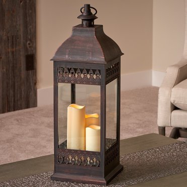 Moonrays 91833 Solar Powered Wall Sconce with Flickering Candle ...