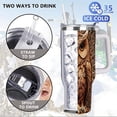 40oz Majestic Owl Carving Stainless Steel Tumbler，Coffee Cups With Lids ...