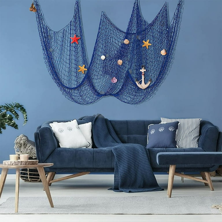 Room Ideas Navy Blue Fishing Net MyAdStore.net