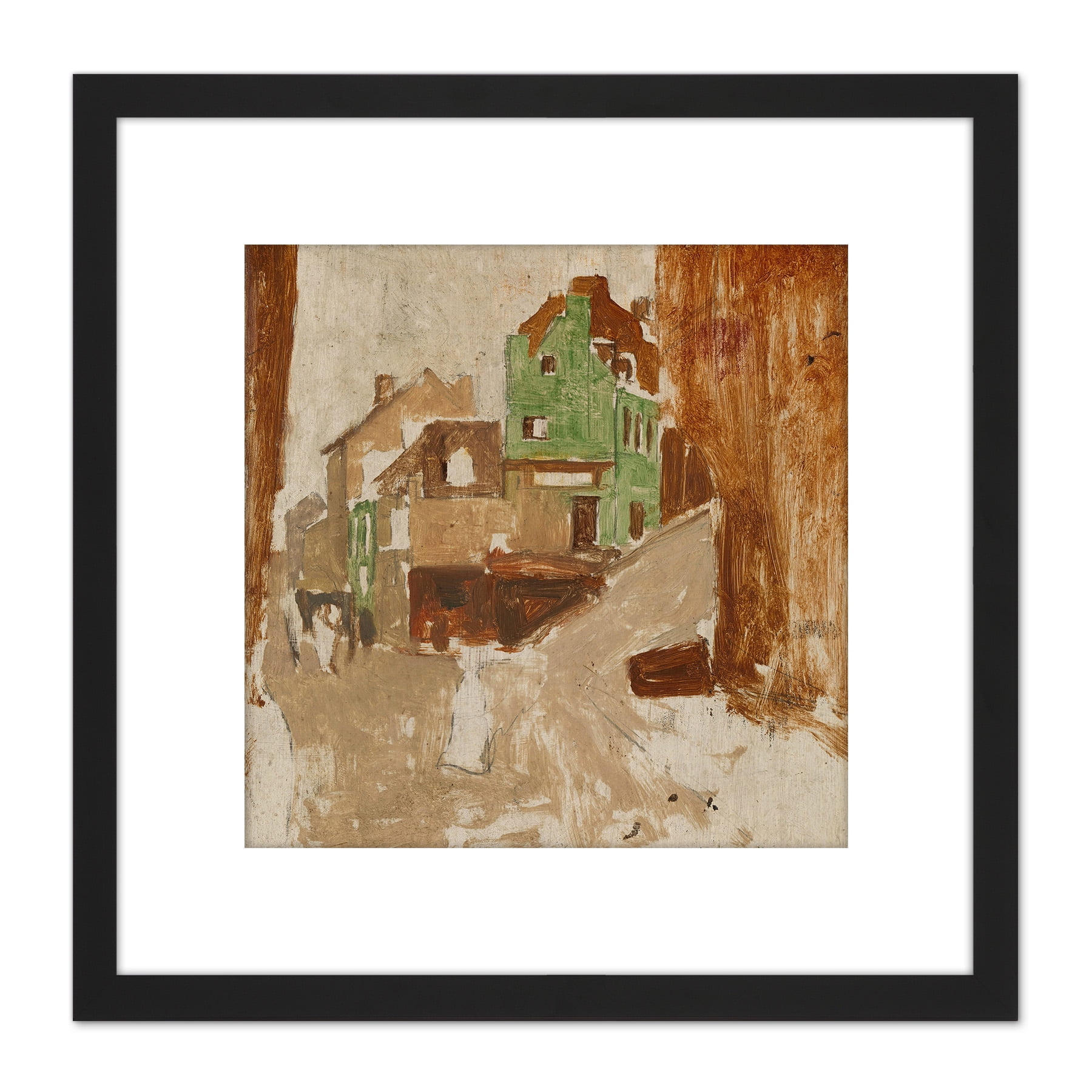 Breitner Street in Montmartre Paris Painting 8X8 Inch Square Wooden ...