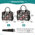 ALAZA Skull with Bow Print Cooler Lunch Bag Insulated Reusable Lunch ...