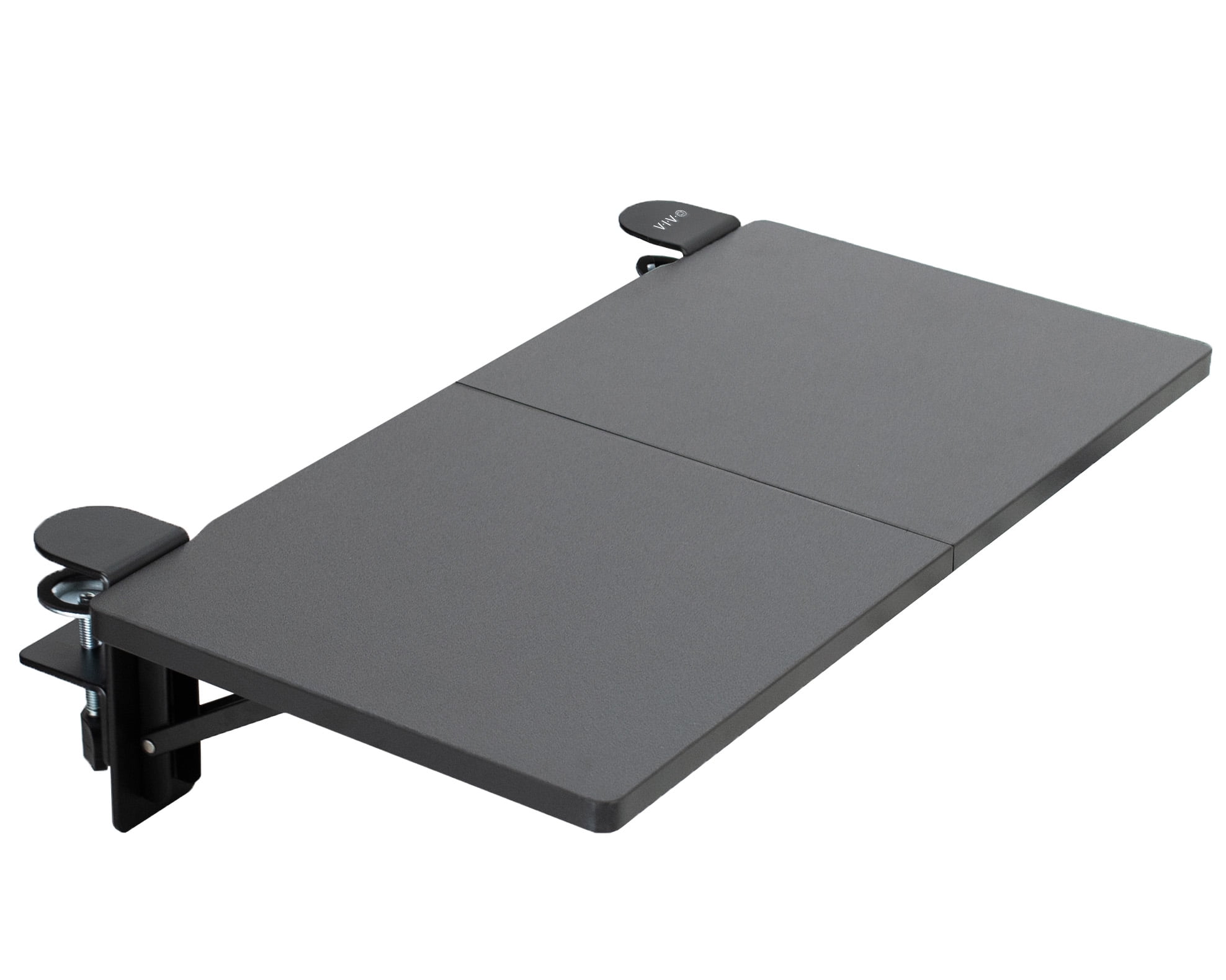 VIVO Black Clamp-on 24" x 12" Desk Extension, Accessory Platform ...