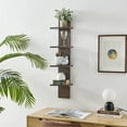 Danya B. Arica Utility Column 4-Tier Spine Wall Shelves - Hickory ...