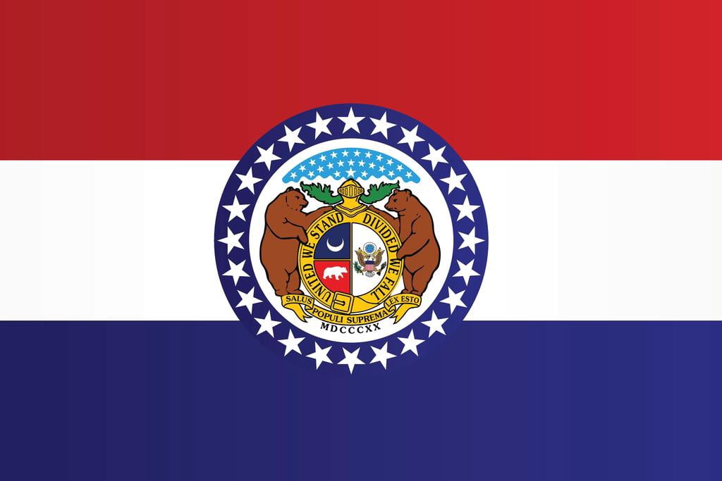 Missouri The Show Me State State Flag Patriotic Posters American Flag ...