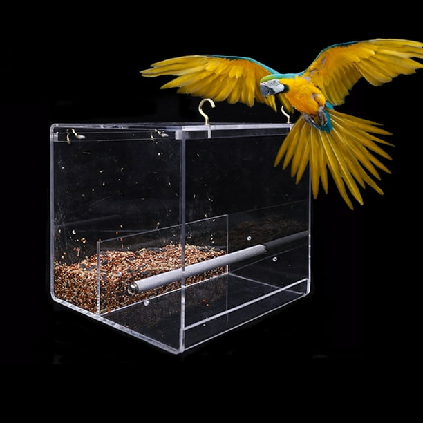 Hanging Bird Feeder for Cage Bird Feeder House Bird Feed Box Hanging ...